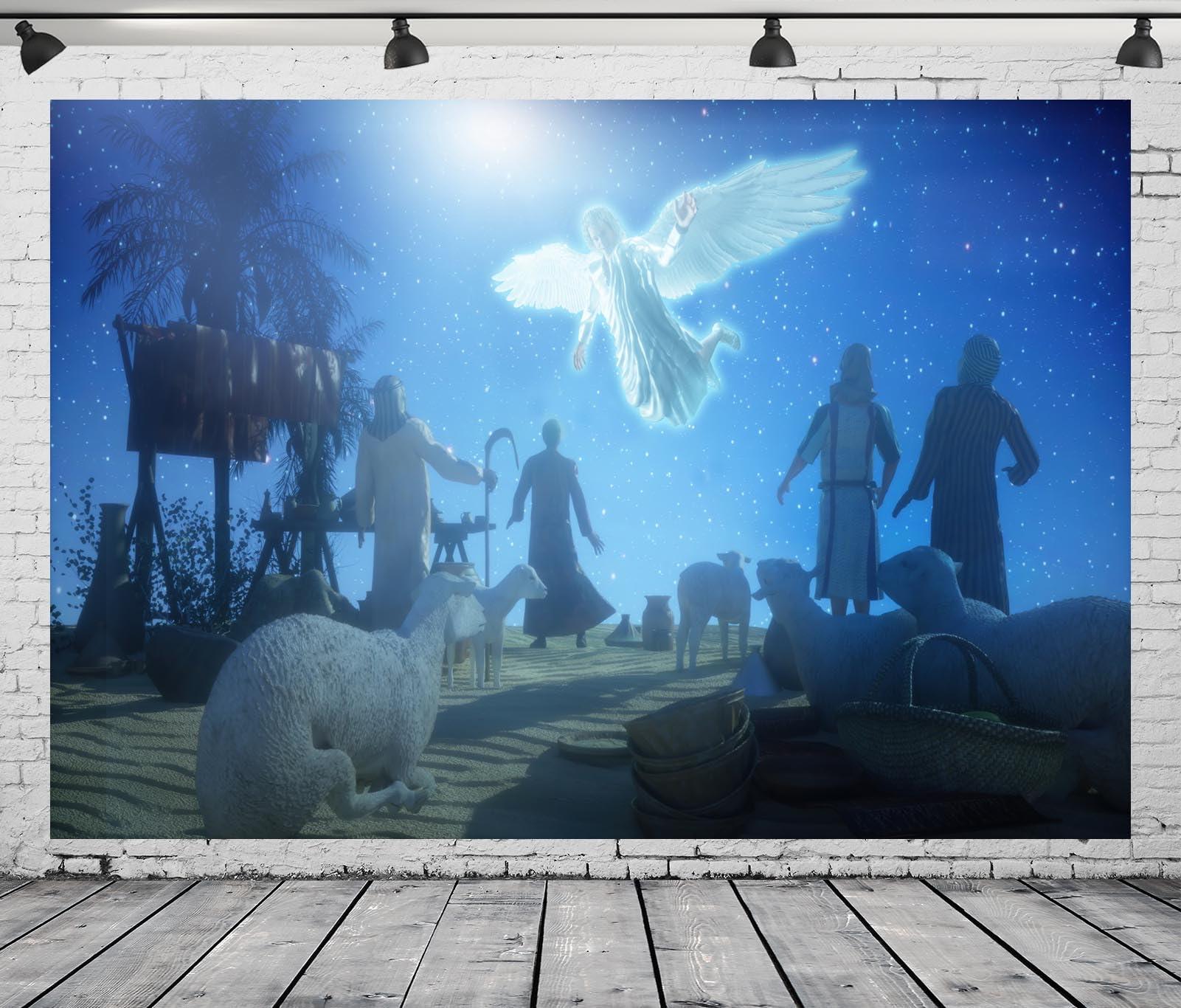 CORFOTO Birth of Jesus Backdrop 5x3ft Christmas CORFOTO