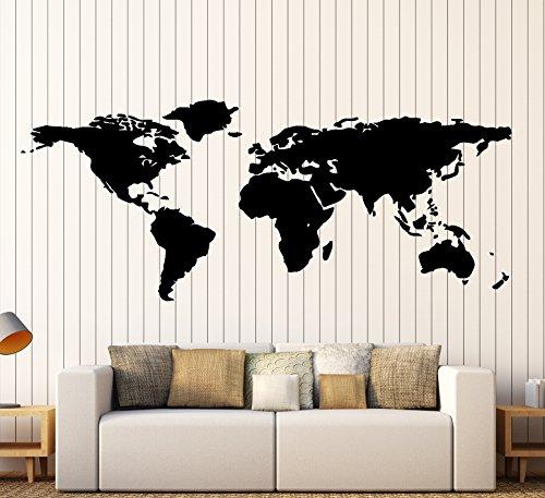 World Map Outline Continents Country Wallstickers4ever