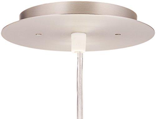 Lite Source LS-19112PS/FRO Credence Pendant Lite with Frost Glass Shade, Polished Steel Finish