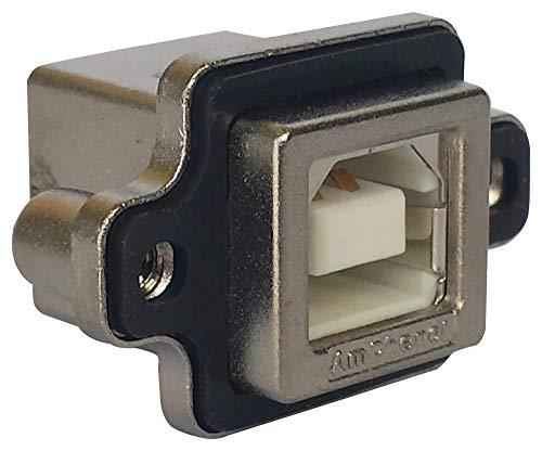 USB Connector, USB Type B, USB 2.0, Receptacle, 4 Positions, Panel ...