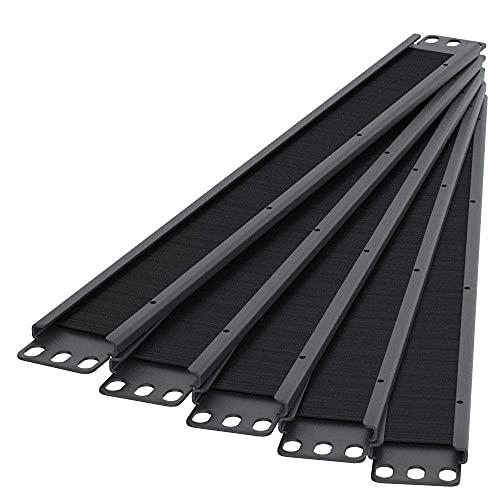1U Brush Panel Horizontal Grommet Strip Server CableRack